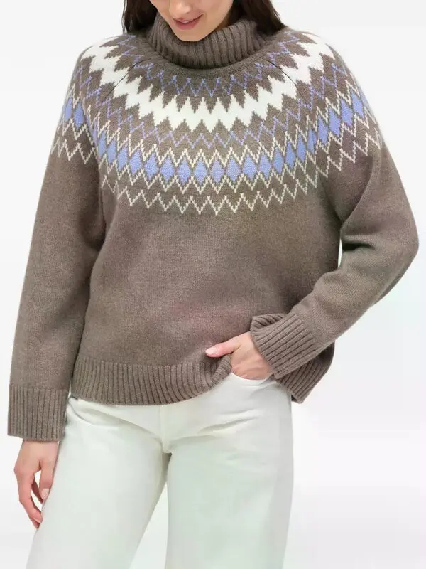 Chinti & Parker Fair Isle Roll-neck Sweater