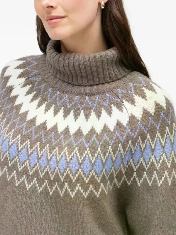 Chinti & Parker Fair Isle Roll-neck Sweater