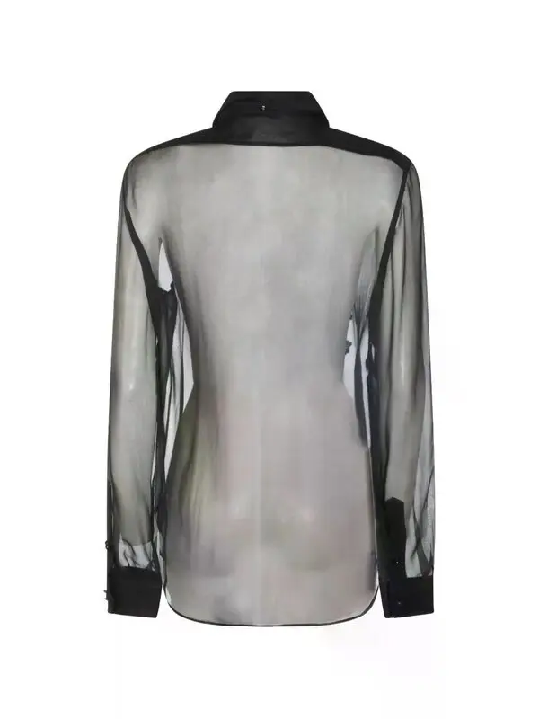 Alberta Ferretti Lace-panelled Pussy-bow Shirt