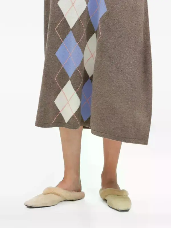 Chinti & Parker Argyle-knit Midi Skirt