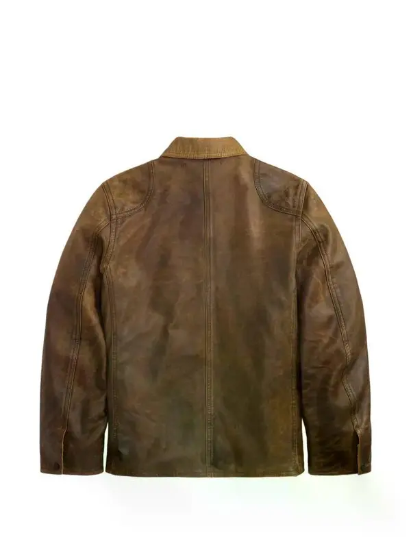 Ralph Lauren Corduroy-collar Leather Jacket