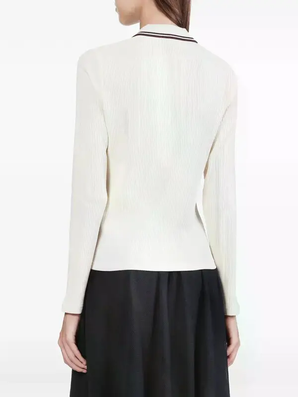 Fred Perry Ribbed-knit Long-sleeve Top
