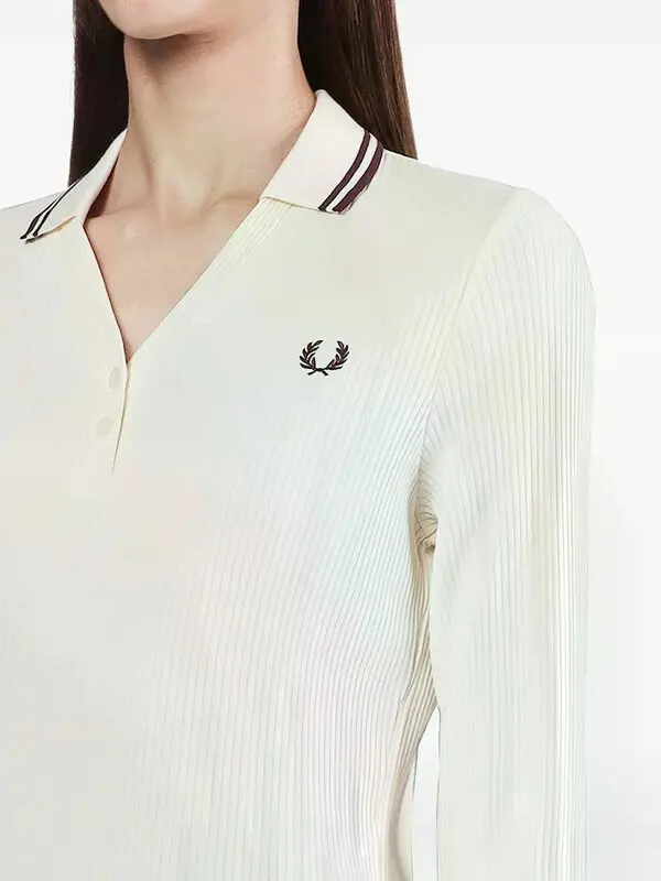 Fred Perry Ribbed-knit Long-sleeve Top