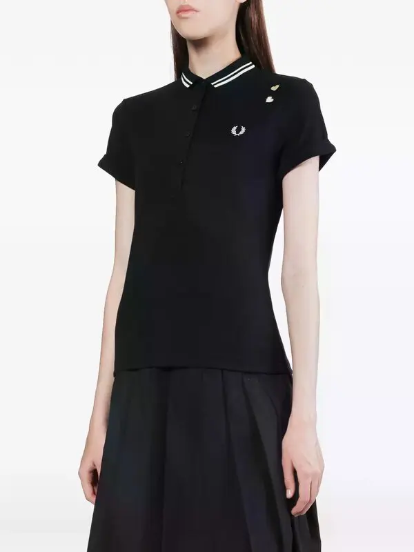 Fred Perry Tipped Heart-motif Polo Shirt