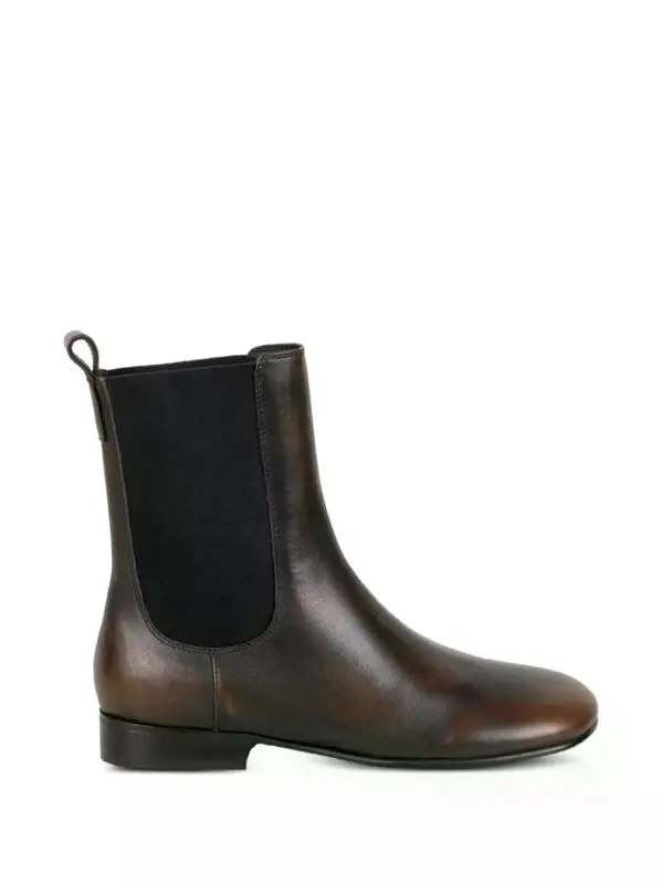 BIBI LOU Burnished Calf Leather Boots - Brown