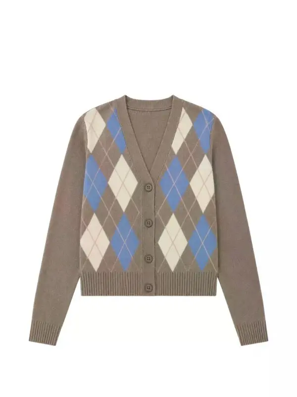 Chinti & Parker Argyle-pattern V-neck Cardigan