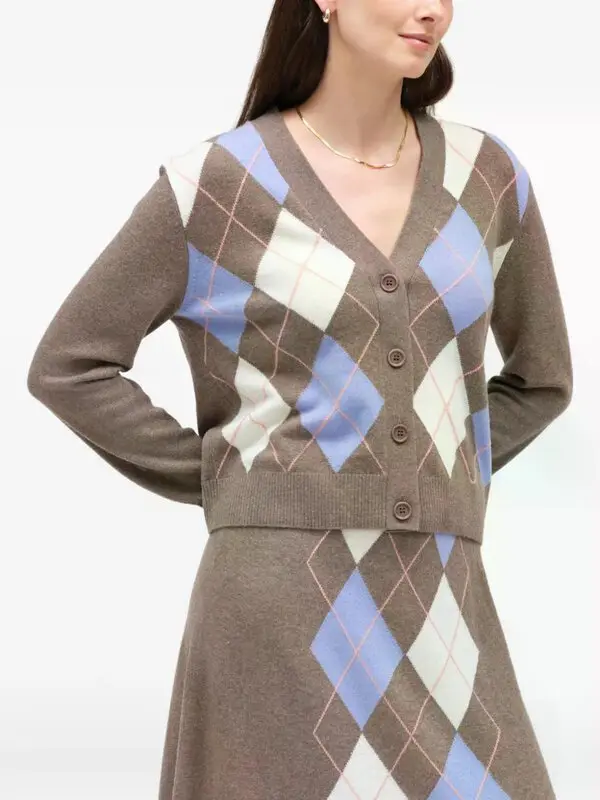 Chinti & Parker Argyle-pattern V-neck Cardigan