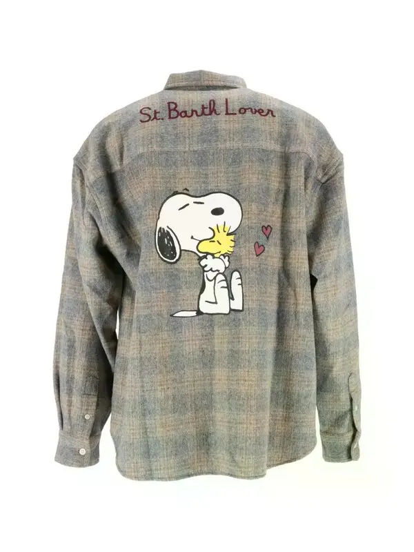 MC2 SAINT BARTH X Peanuts Snoopy Lover Tartan Shirt
