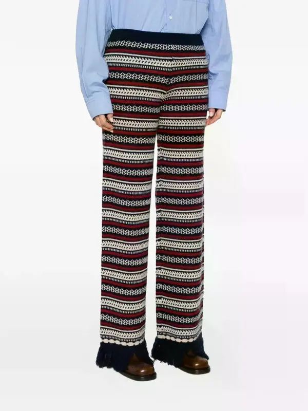 Guest In Residence Western Stripe-knit Trousers