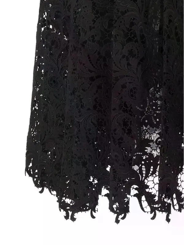 Fendi Macramé Lace Midi Skirt