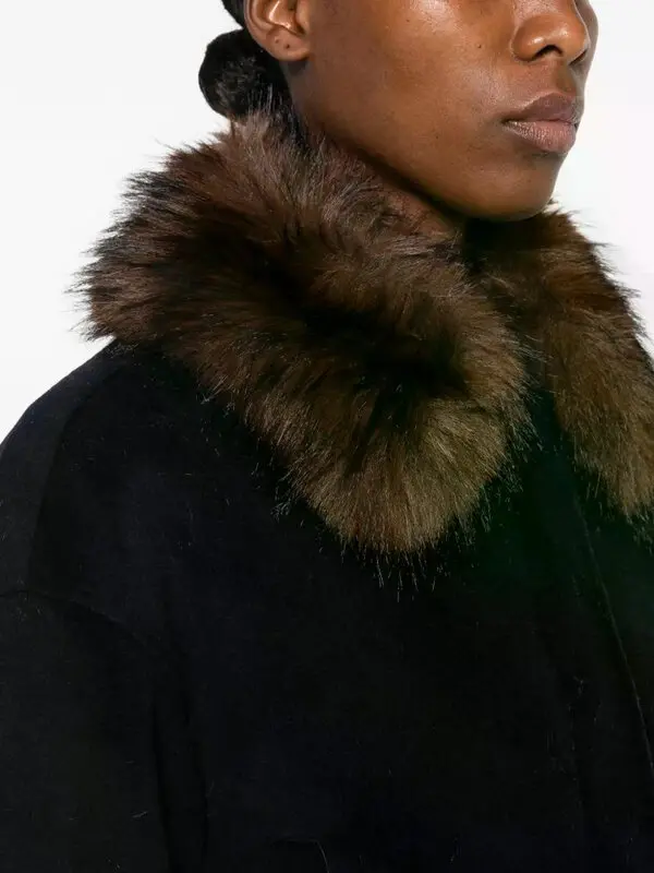 SELF-PORTRAIT Faux-fur Trim Bomber Jacket
