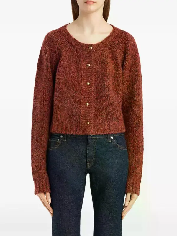 Khaite Niels Cardigan In Cherry