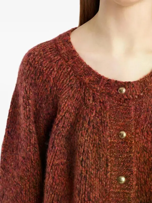 Khaite Niels Cardigan In Cherry