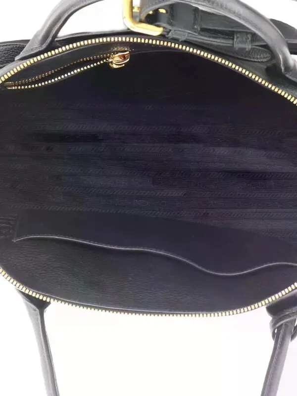 Prada Dual Strap Zip Tote Vitello Daino Medium Satchel