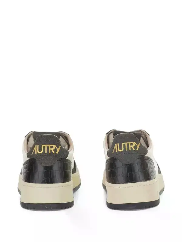 AUTRY Medalist Croc-effect Sneakers - White