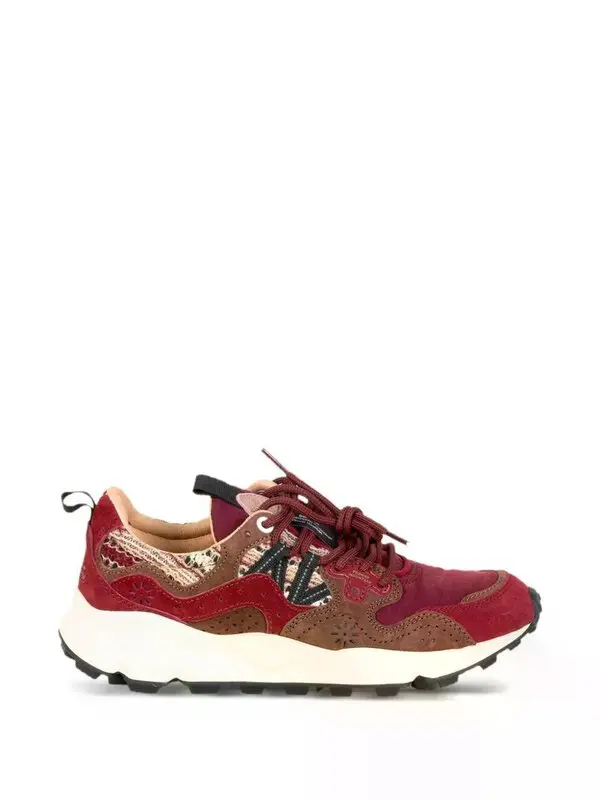 FLOWER Yamano 3 Panelled Sneakers - Red
