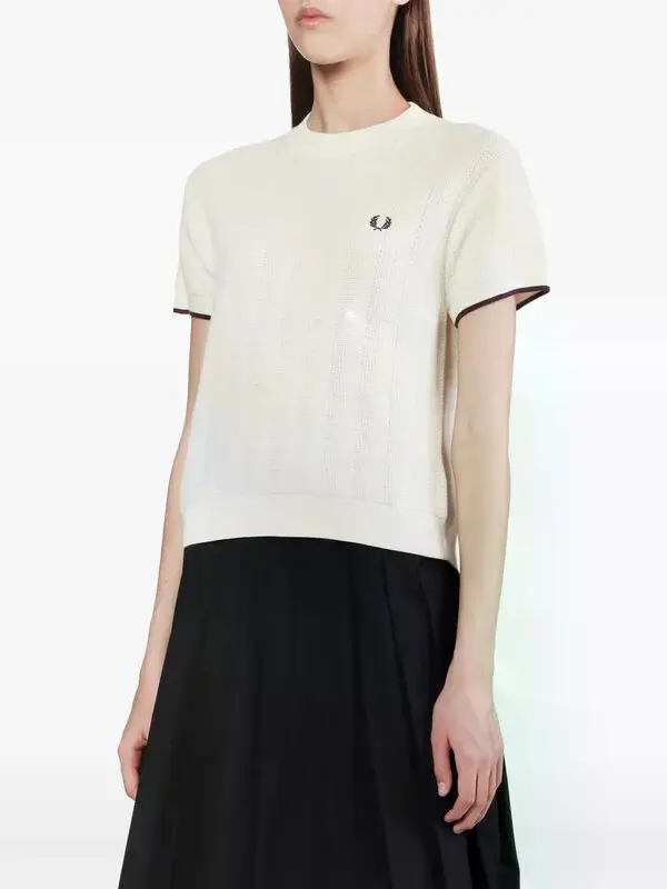 Fred Perry Pointelle-knit Sweater