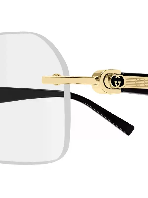 Gucci Rimless Rectangle-frame Glasses