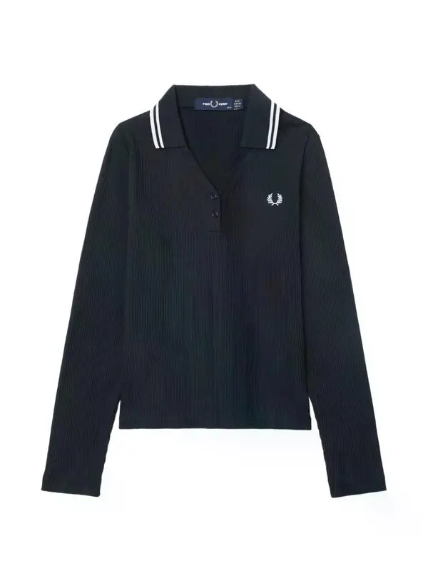 Fred Perry Ribbed-knit Long-sleeve Sweater - Blue