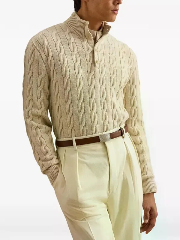 Ralph Lauren Purple Label Cable-knit Cashmere Sweater
