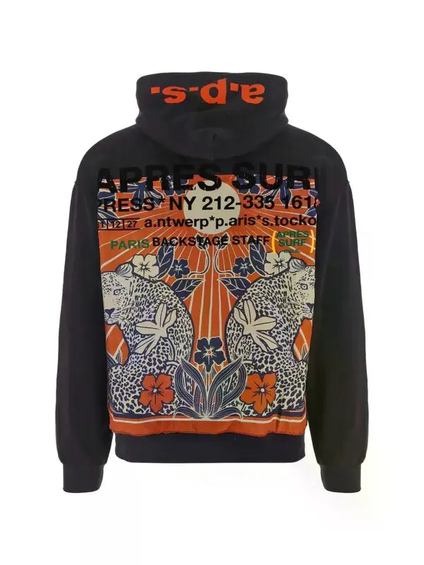 APRES SURF Logo-print Graphic-back Hoodie