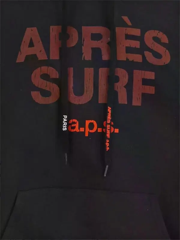 APRES SURF Logo-print Graphic-back Hoodie