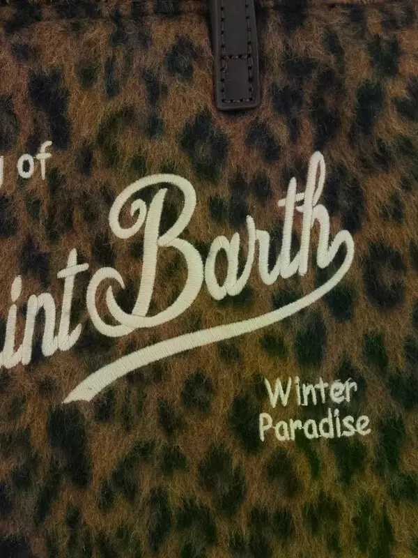 MC2 SAINT BARTH Mini Vanity Leopard-print Tote Bag