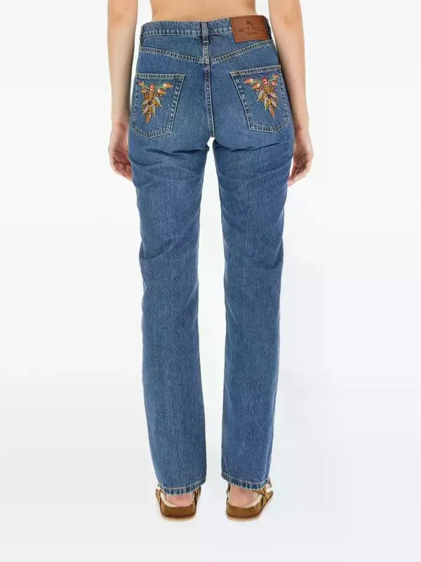 Etro Flower-embroidered Jeans