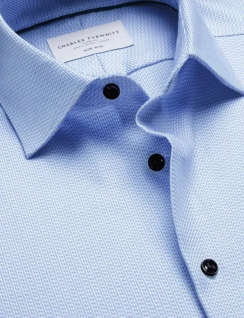 CHARLES TYRWHITT Non-iron Stretch Texture Slim Fit Shirt