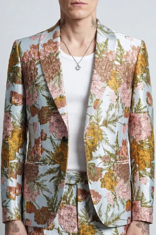 TWISTED TAILOR Hirshfield Slim Fit Floral Suit Jacket
