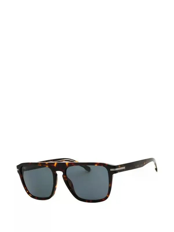 BOSS Tortoiseshell-effect Rectangle-frame Sunglasses