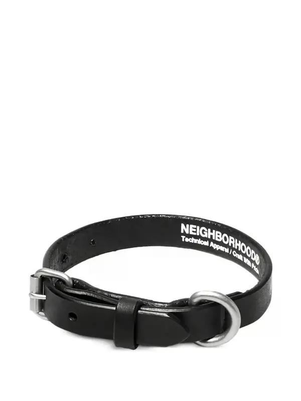 NEIGHBORHOOD Leather Dog Collar - Black