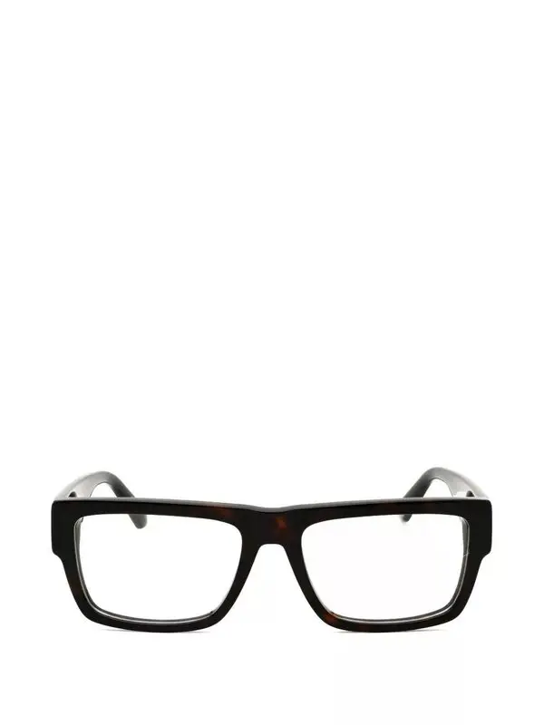 Calvin Klein Tortoiseshell-effect Rectangle-frame Glasses
