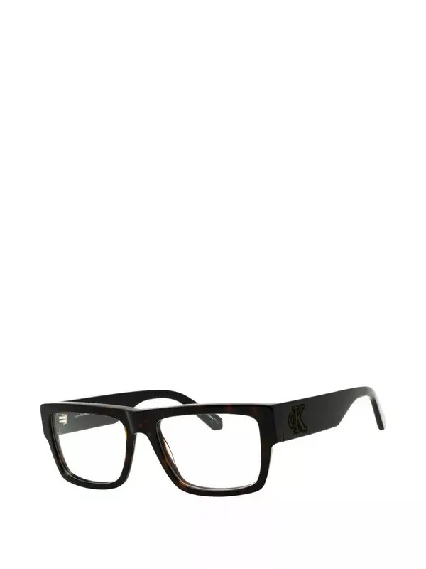 Calvin Klein Tortoiseshell-effect Rectangle-frame Glasses
