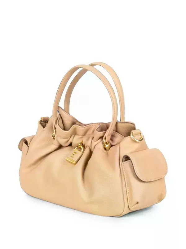 Ermanno Scervino Padlock-detail Ruched Tote Bag