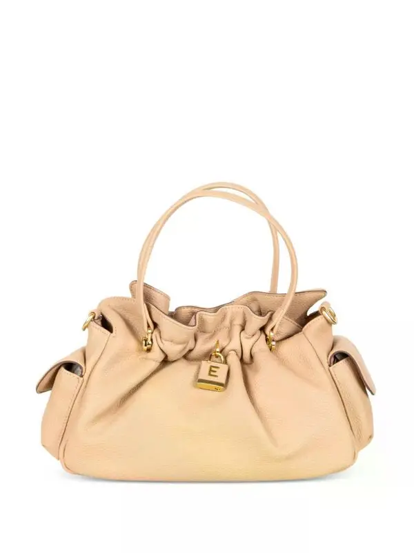 Ermanno Scervino Padlock-detail Ruched Tote Bag