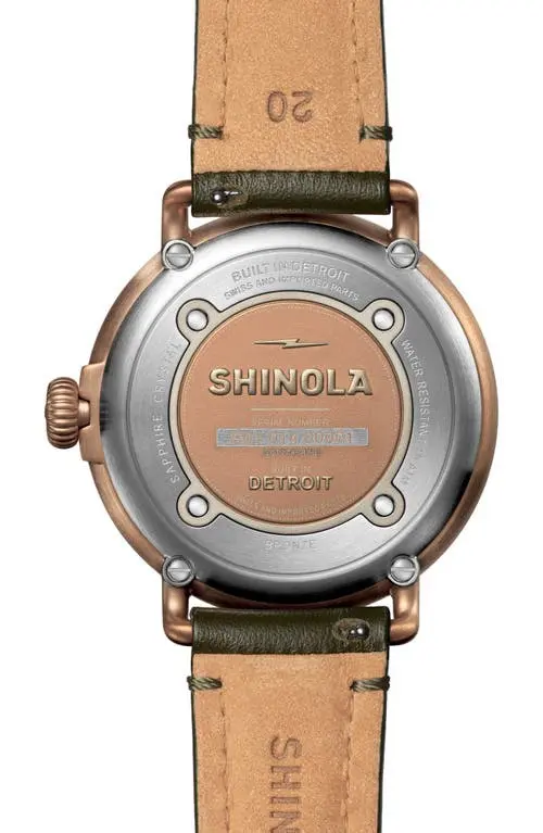 Shinola Runwell Sub Second Leather Strap Watch