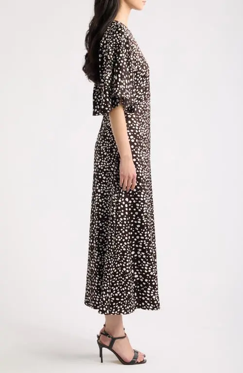 BOSS Donazati Dot Print Midi Dress
