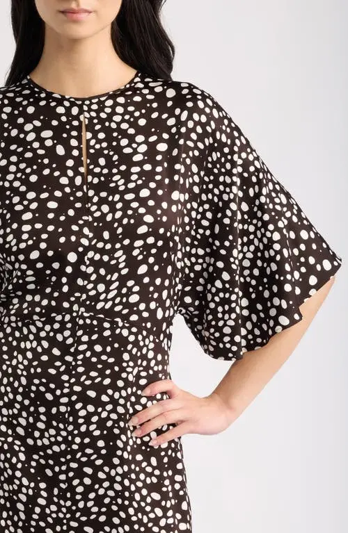 BOSS Donazati Dot Print Midi Dress