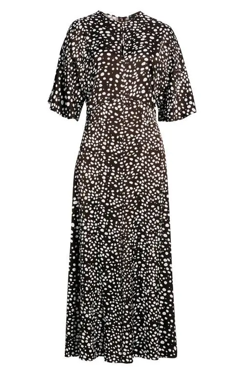 BOSS Donazati Dot Print Midi Dress