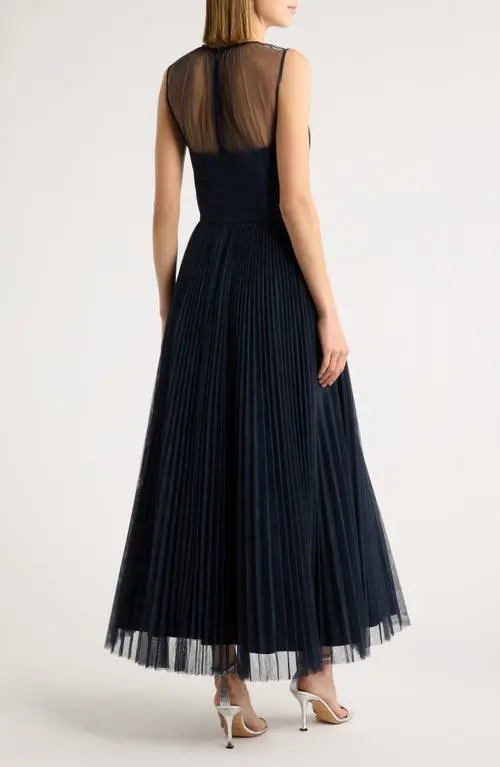 HUTCH Donya Pleated Gown - Navy