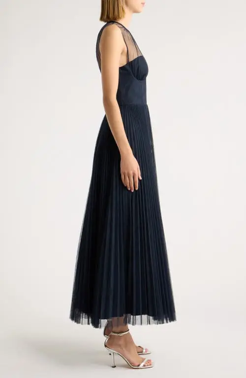 HUTCH Donya Pleated Gown - Navy