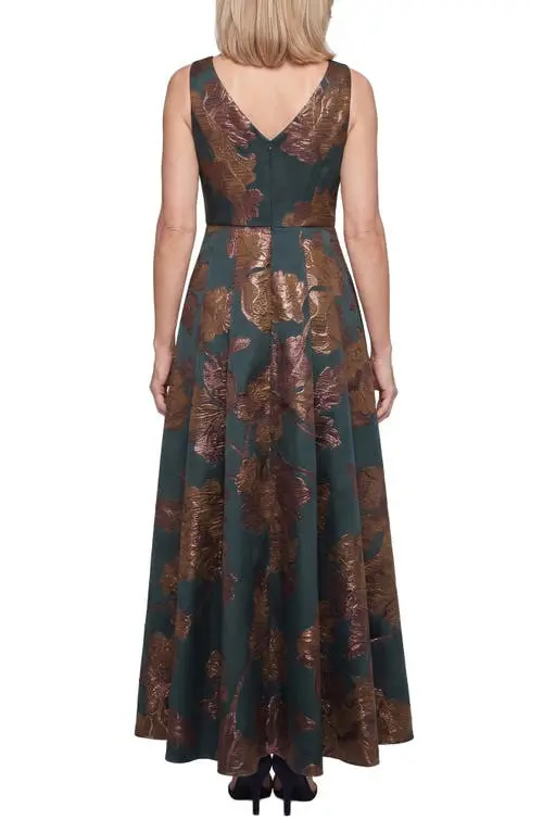 Alex Evenings Sleeveless Jacquard Cocktail Dress