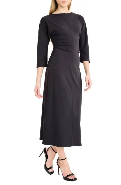 Maggy London High Neck Midi Dress