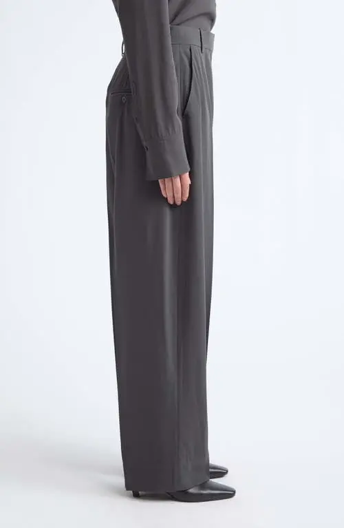 TOTEME High Waist Straight Leg Trousers
