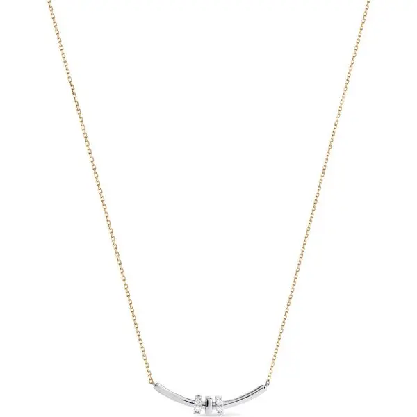 ANA LUISA Solid Yellow Golddiamond Links Bar Necklace