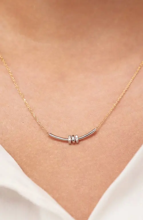 ANA LUISA Solid Yellow Golddiamond Links Bar Necklace