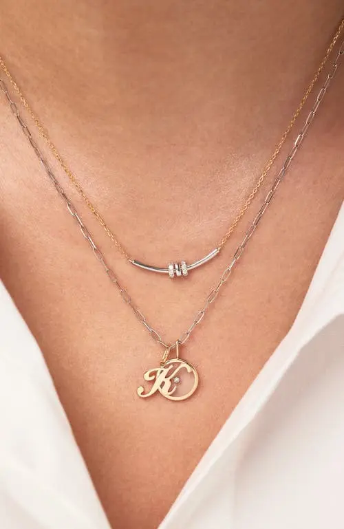 ANA LUISA Solid Yellow Golddiamond Links Bar Necklace