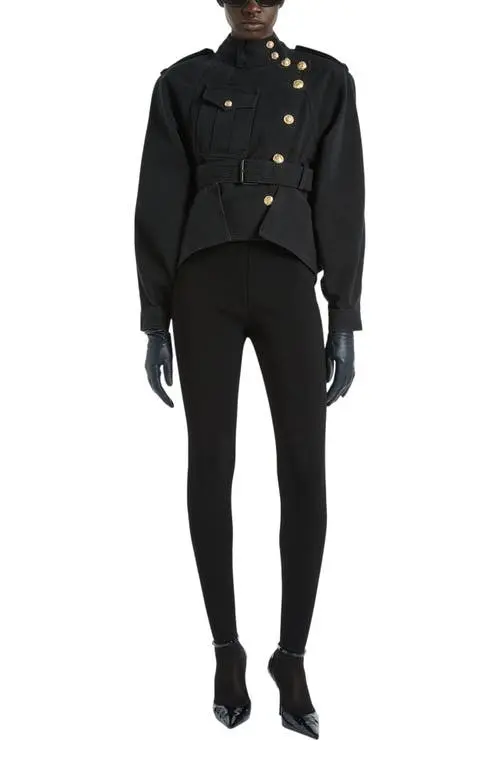 Balmain Denim Peplum Jacket