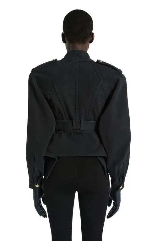 Balmain Denim Peplum Jacket